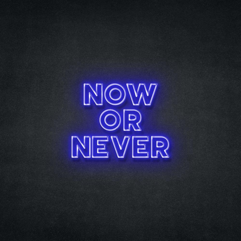 Now Or Never Neon Sign